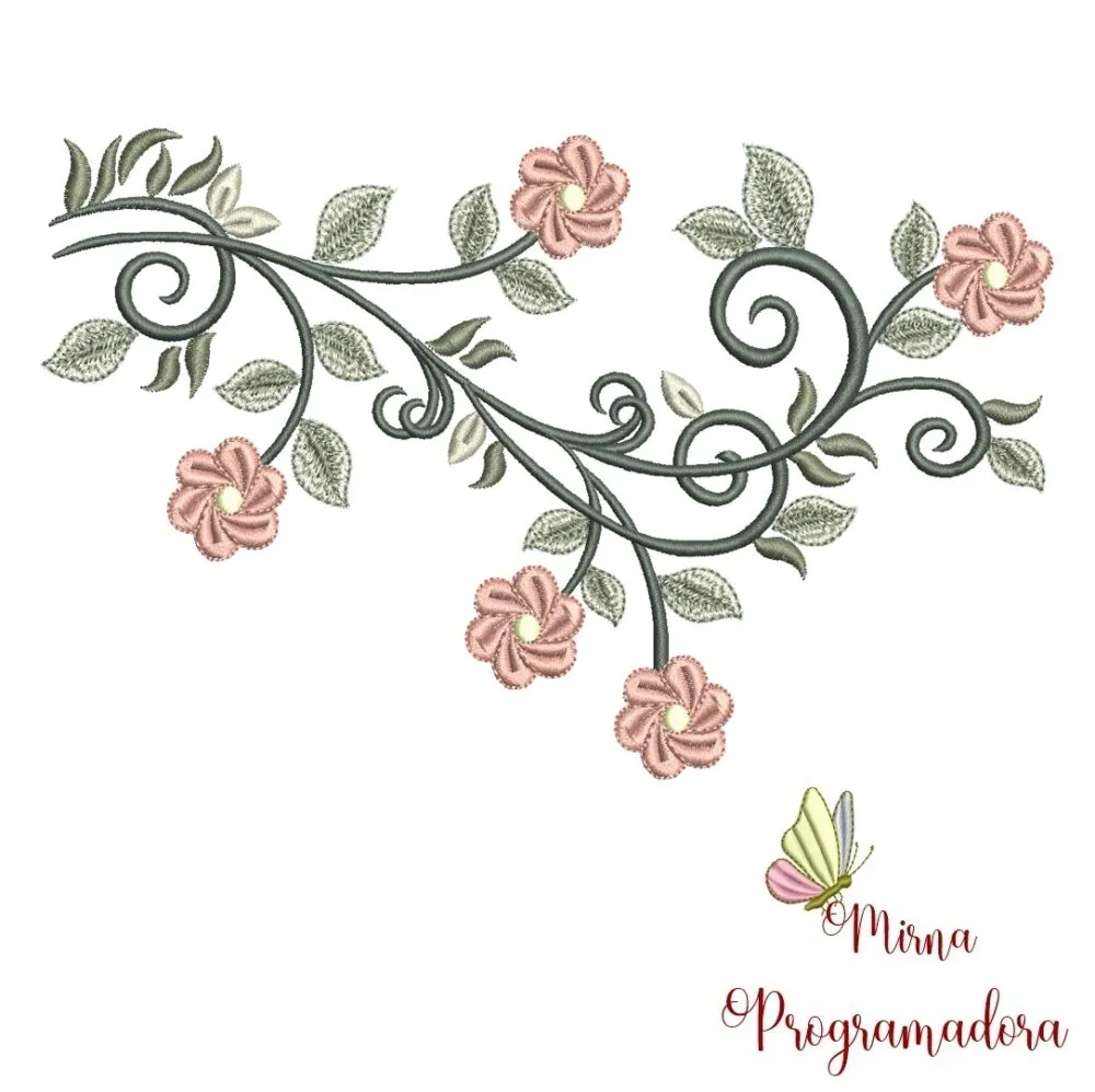 Matriz de Bordado Ramo Flores - SHOP BAZAR & CIA