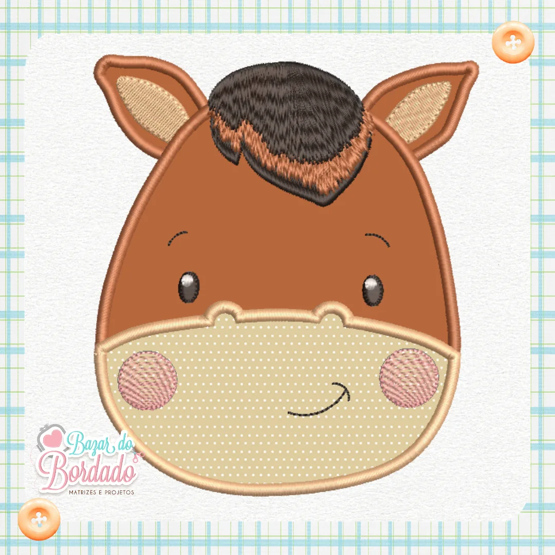 Matriz de Bordado - Carinha Porquinho - Aplique - SHOP BAZAR & CIA Matriz de Bordado - Carinha Porquinho - Aplique - SHOP BAZAR & CIA