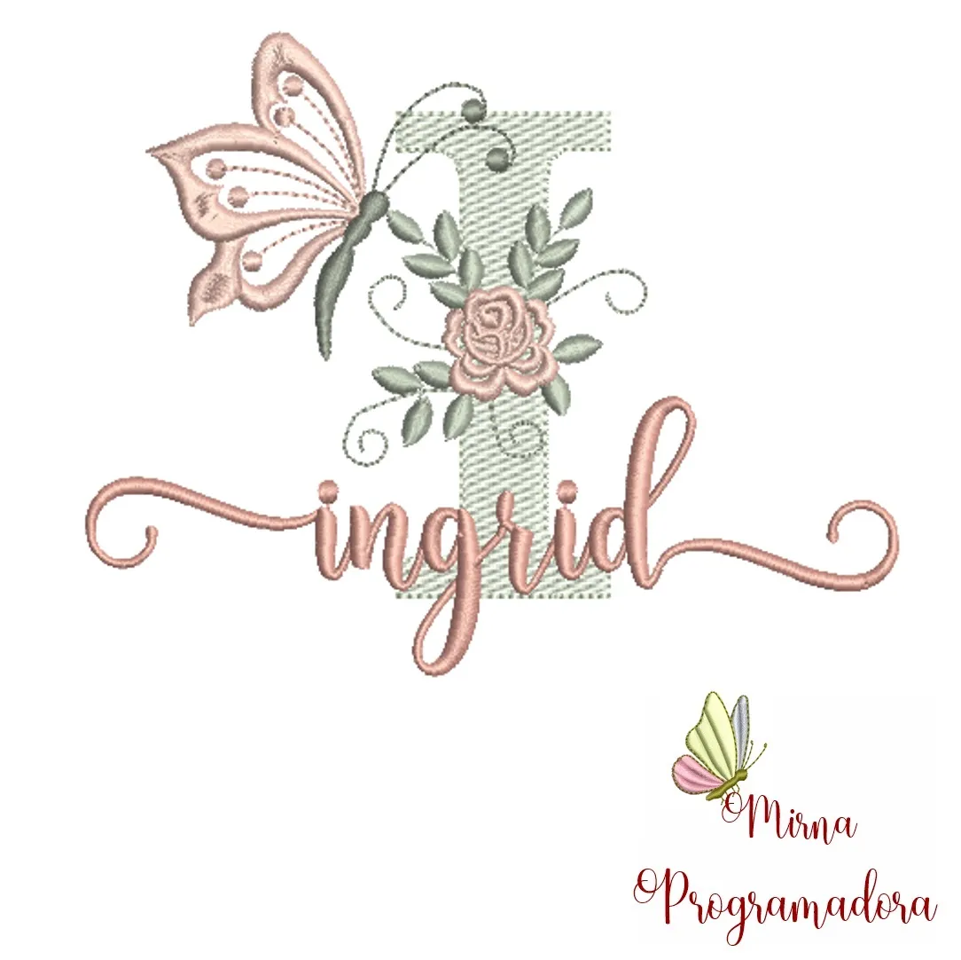 Matriz de Bordado - Nome Ingrid - SHOP BAZAR & CIA